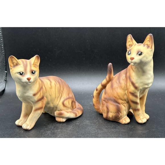 Lefton | Other | 2 Vintage Lefton Made In Japan Orange Tabby Cat ...